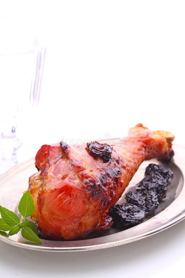 Roasted leg of turkey stock photo. Image of chicken, eating - 60502254
