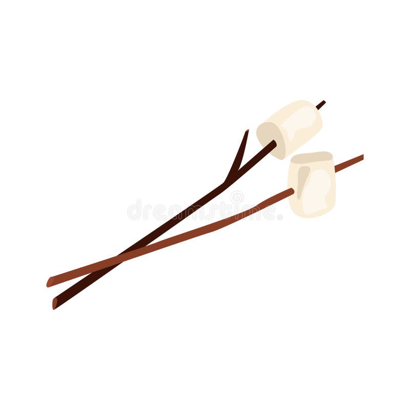 Roasted Marshmallow Stick Stock Illustrations – 597 Roasted Marshmallow ...