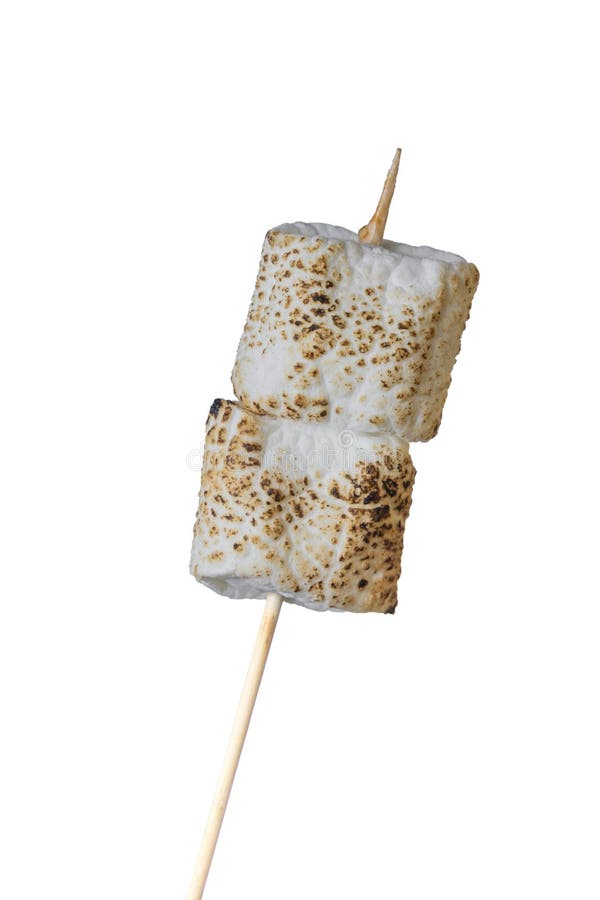 Roasted Marshmallows on a Stick Stock Photo - Image of shape, stick ...
