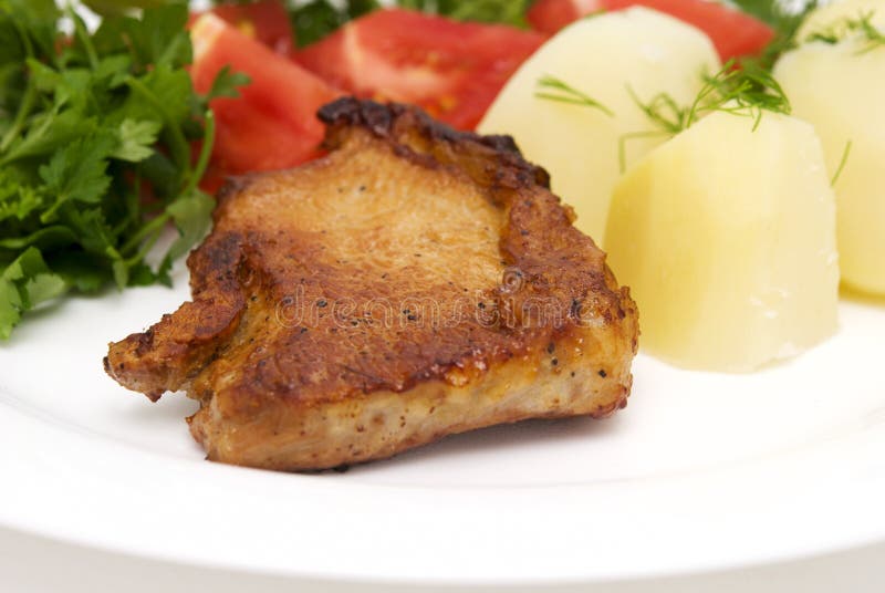 Roasted meat stock image. Image of luxury, potato, piece - 10771665