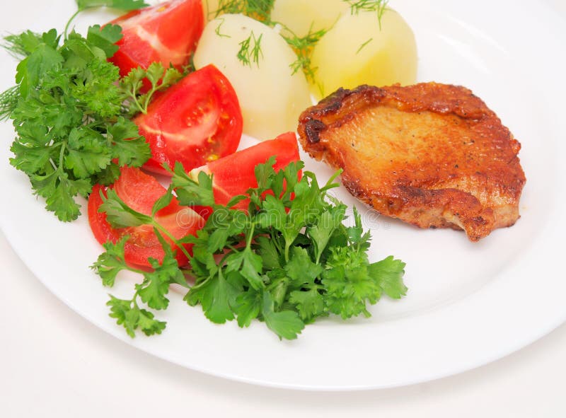 Roasted meat stock image. Image of pork, cooked, meal - 10802239