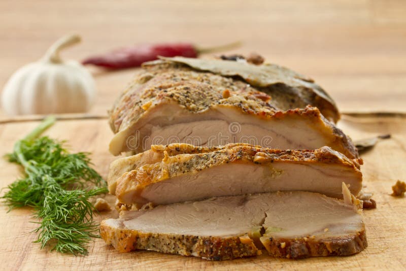 Roasted meat stock image. Image of dining, cooked, garnish - 27777917