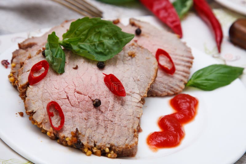 Roasted meat stock photo. Image of kitchen, rump, loins - 28278368