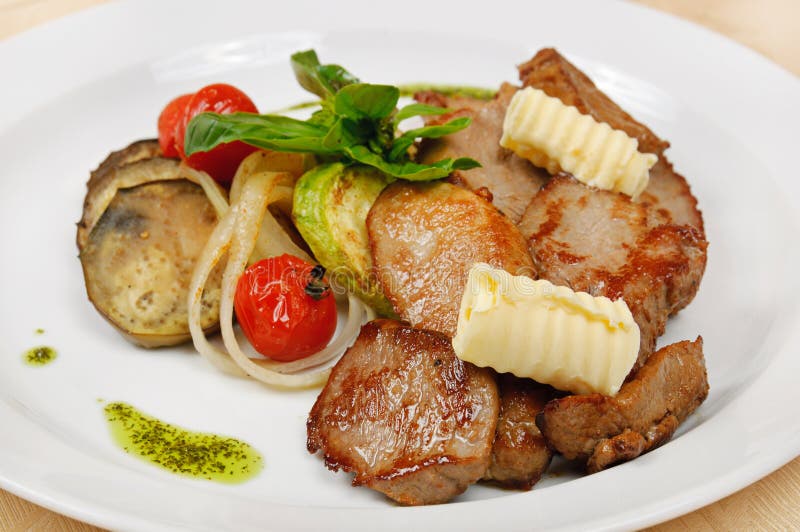 Roasted meat stock photo. Image of dish, fillet, grilled - 29561592