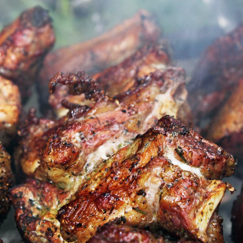 Roasted meat stock photo. Image of grill, cuisine, color - 33173626
