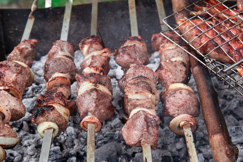Roasted meat stock image. Image of grilled, lunch, beef - 32753459