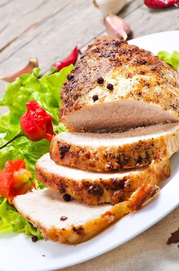 Roasted meat stock photo. Image of vegetable, cooked - 36789854