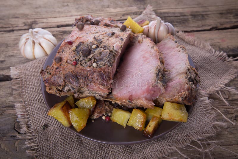 Roasted meat stock photo. Image of grill, beef, board - 51341980