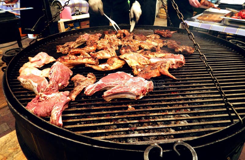 Roasted meat stock image. Image of roasted, giand, sausage - 53770209