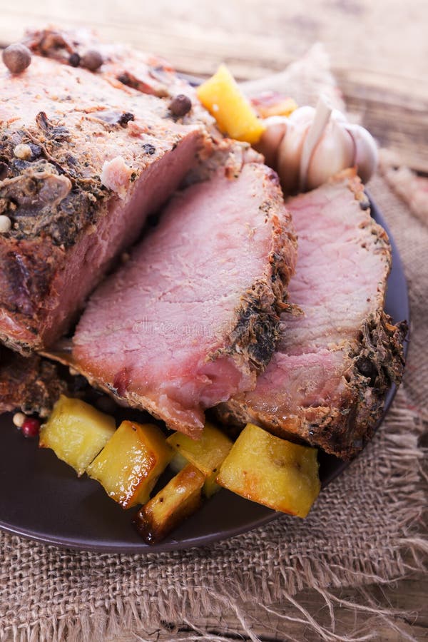Roasted meat stock photo. Image of loin, roasted, dish - 71472212