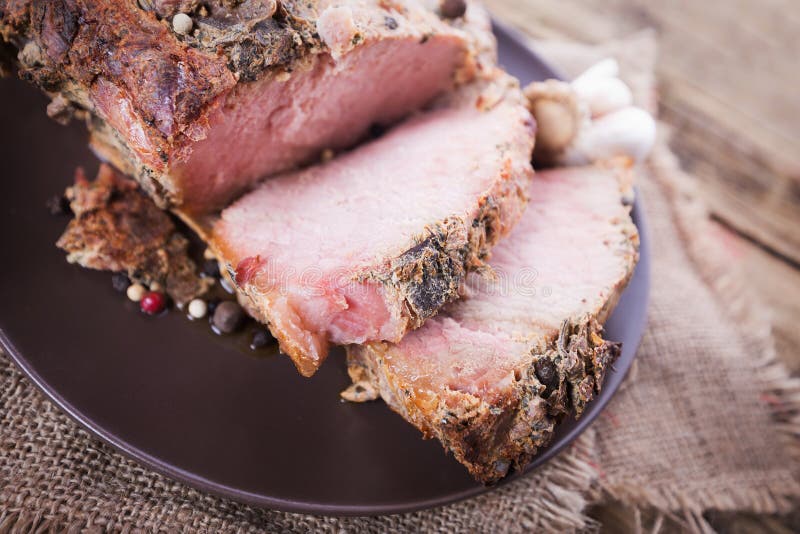 Roasted meat stock photo. Image of dish, salt, background - 47672092