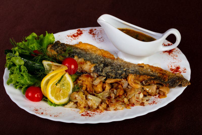 Roasted mullet fish stock photo. Image of fresh, diet - 126360896