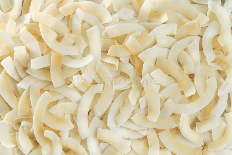 Roasted Natural Coconut Chips Background Stock Image - Image of crispy ...