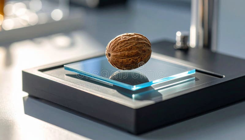 Roasted Nutmeg on Microscope Glass Stock Illustration - Illustration of ...