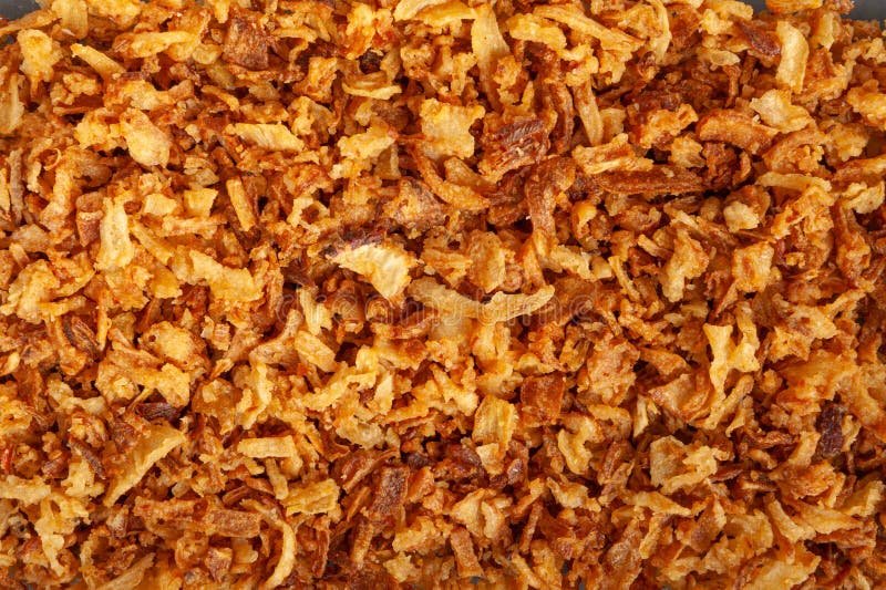 Roasted Onion, Dry Onion Pieces, Crispy Fried Onions Stock Image ...