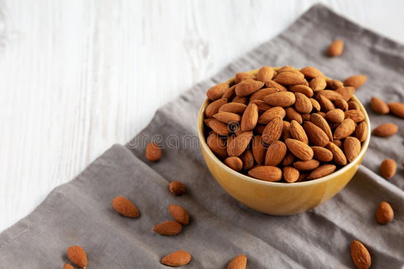 Roasted Almonds Bowl Side View Copy Space Stock Photos - Free & Royalty ...