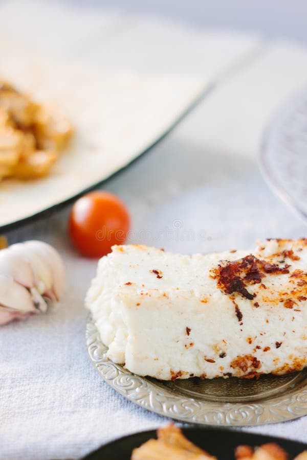 Roasted Paneer on a Metal Plate, Ready To Eat Stock Photo - Image of ...