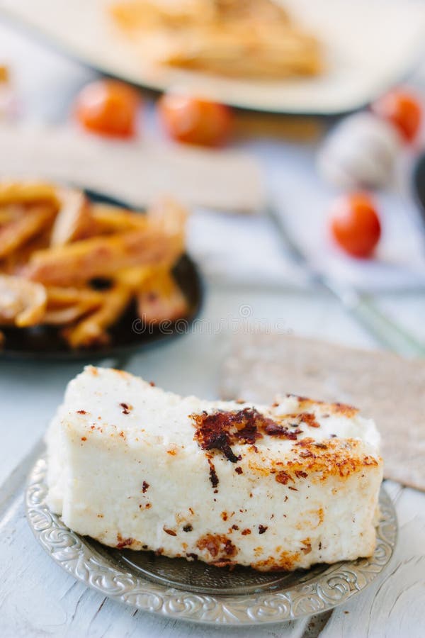 Roasted Paneer on a Metal Plate, Ready To Eat Stock Image - Image of ...