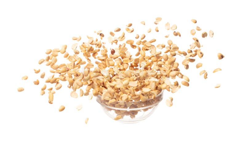 Peanut Fall, Brown Grain Peanuts Explode Abstract Cloud Fly from ...