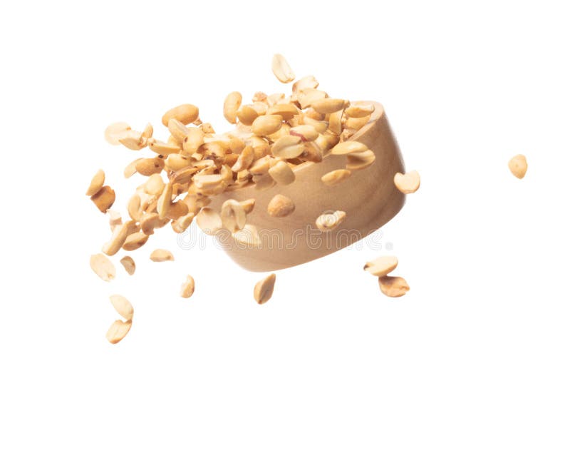 Roasted Peanut Bean Fall Throw Up in Wooden Bowl, Roasted Peanut Bean ...