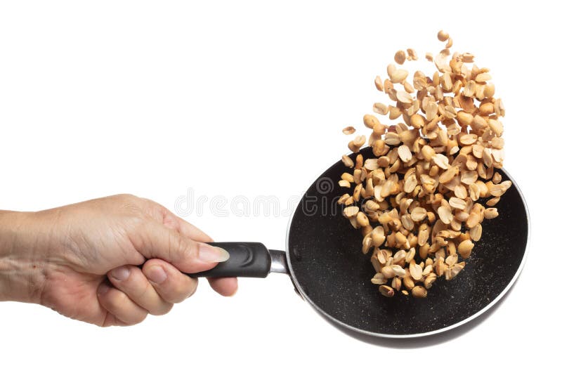 Peanut Flying in Sack Bag, Brown Grain Peanuts Throw Abstract Float ...