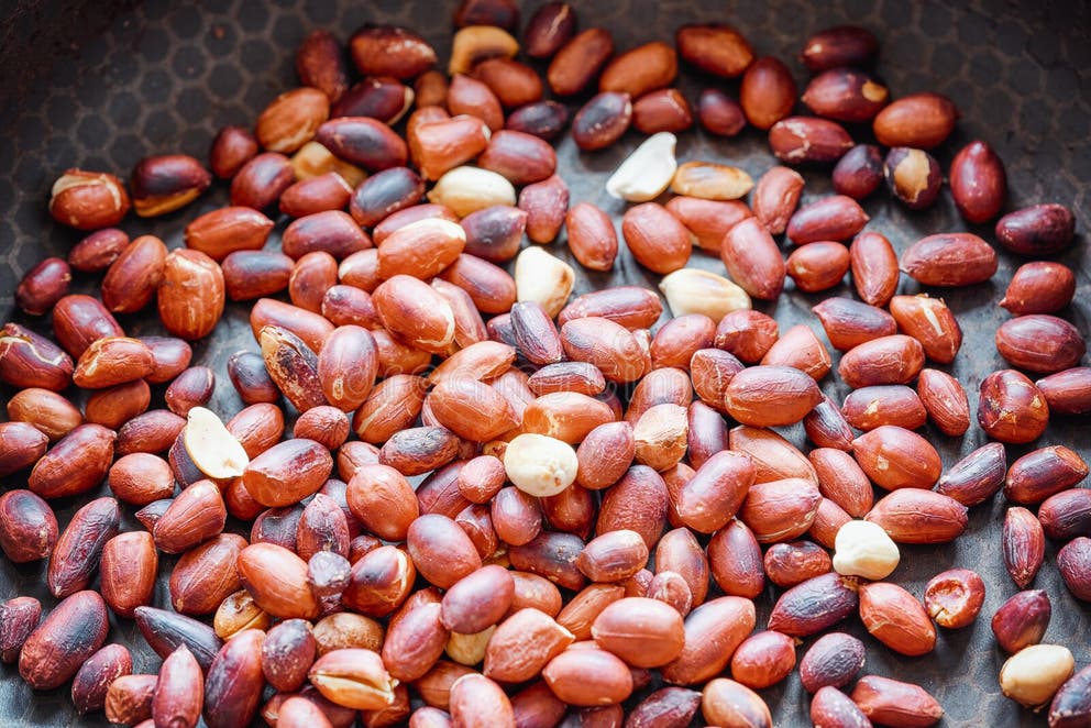 Roasted Peanuts in a Frying Pan Stock Photo - Image of organic, snack ...