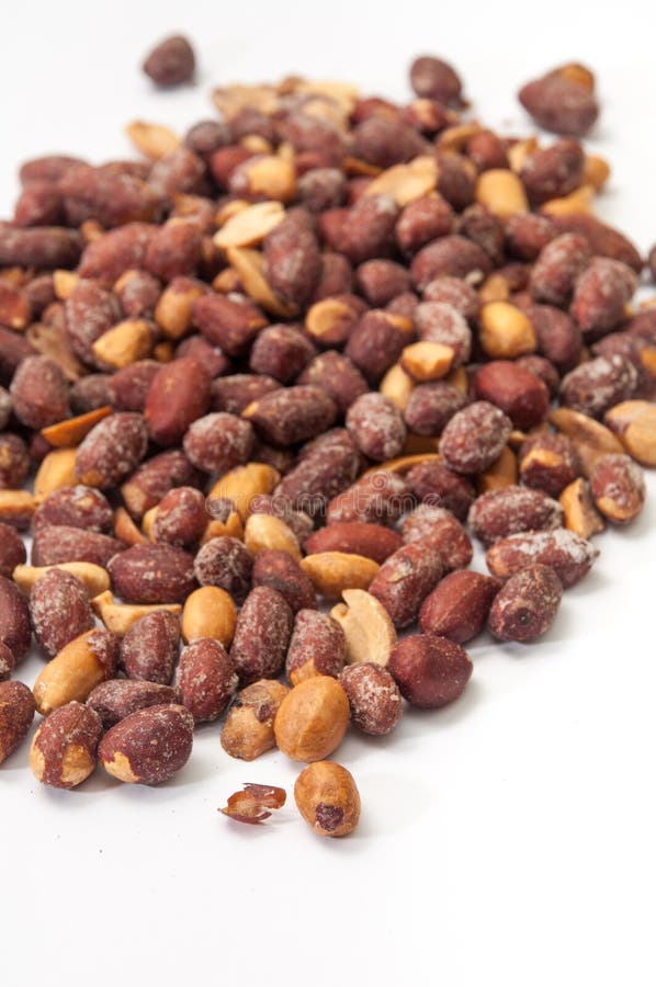 Roasted Peanuts in Shell on a White Background Stock Photo - Image of ...