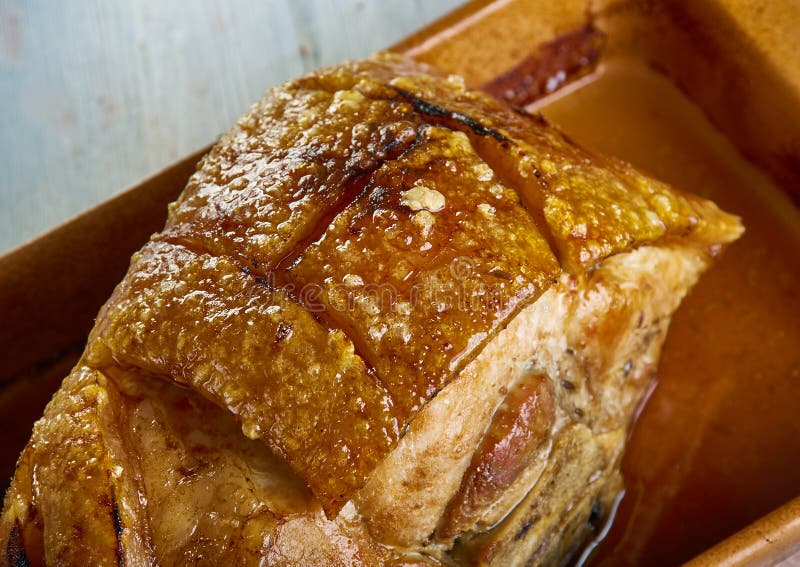 Roasted Pernil stock photo. Image of grilled, shoulder - 140649514
