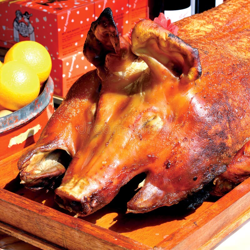 Roasted pig stock image. Image of devour, cuisine, feed - 17660135