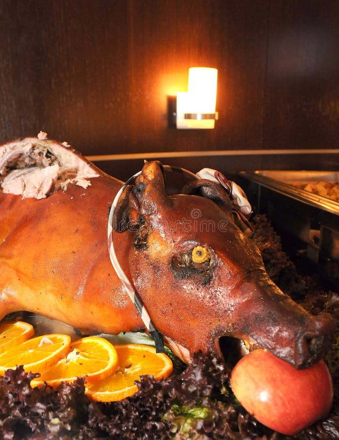 Roasted pig stock photo. Image of human, ceremony, dead - 19732100