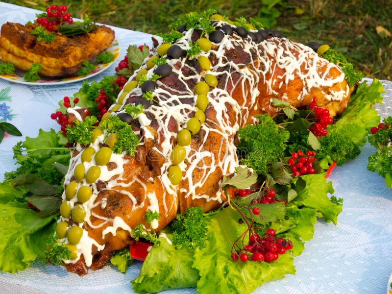 Roasted pig stock image. Image of lunch, grilled, delicious - 26848407