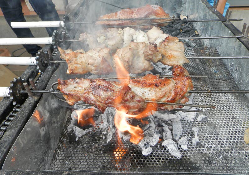 Roasted pig stock photo. Image of barbecue, grilled, festival - 70420970