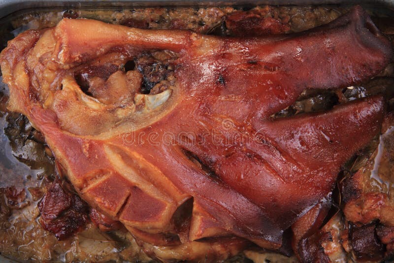 Roasted pig head stock photo. Image of preparation, gourmet - 54313430