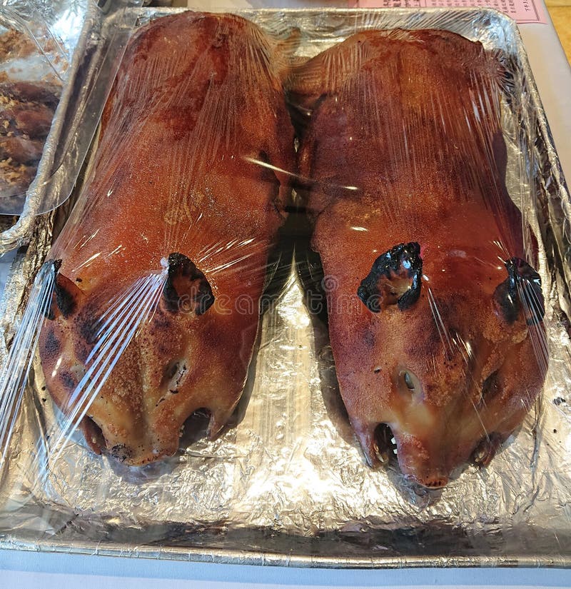 Roasted Pig stock photo. Image of little, meat, drink - 196969618