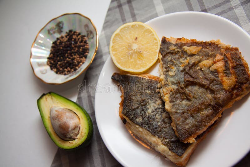 Roasted plaice stock image. Image of chips, crude, british - 63091189