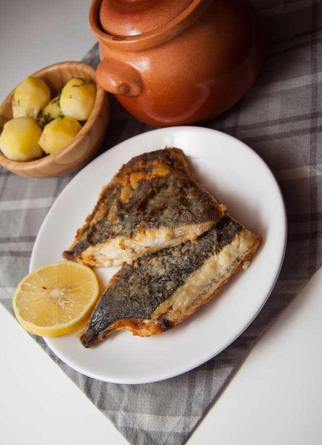 Roasted plaice stock photo. Image of chips, lime, meal - 64627414