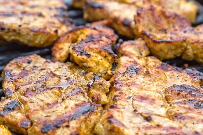 Roasted pork and chicken stock image. Image of chicken - 25598005