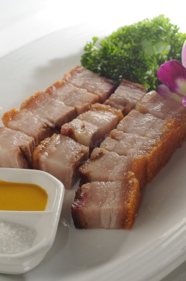 Roasted pork stock photo. Image of crispy, pock, slice - 48365290