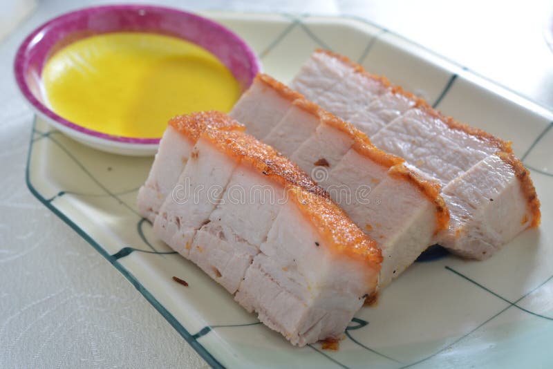 Roasted pork stock image. Image of grilled, crispy, vegetable - 70732265