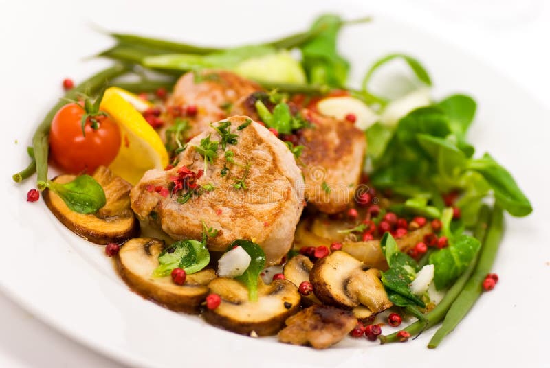 Roasted Pork Fillet - Tenderloin with Vegetables Stock Image - Image of ...