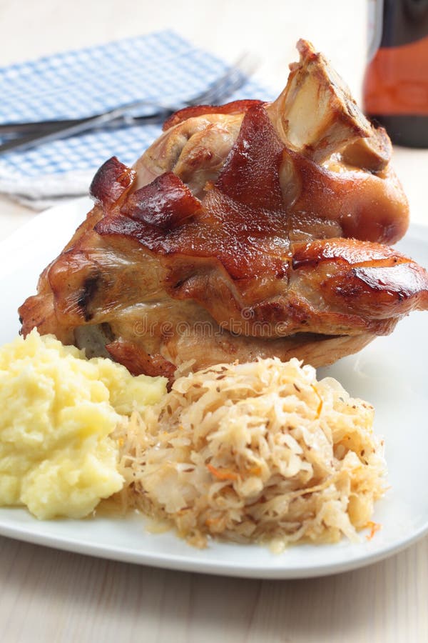 Raw pork knuckle stock image. Image of garlic, onion - 19055999