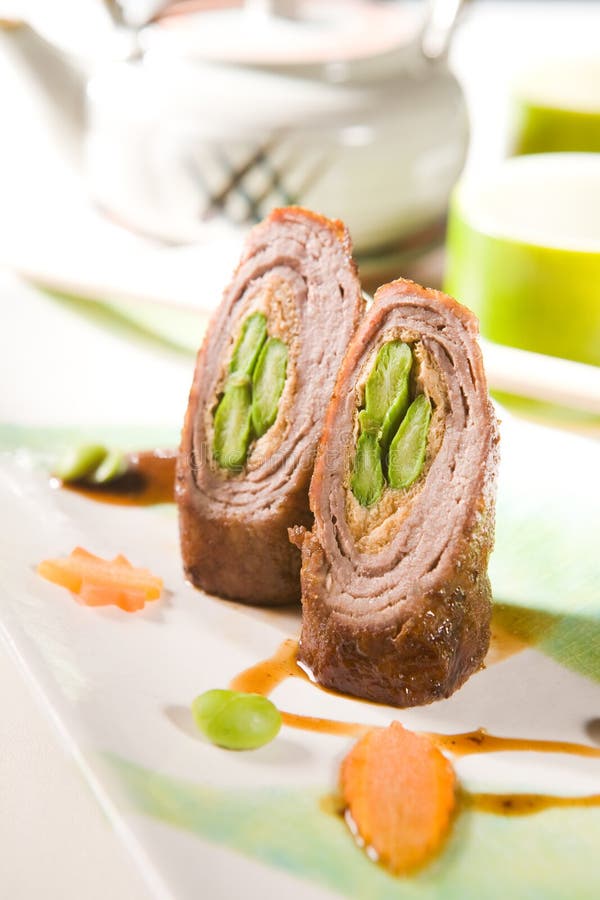 Meat rolls in oven stock image. Image of luncheon, hash - 108658087