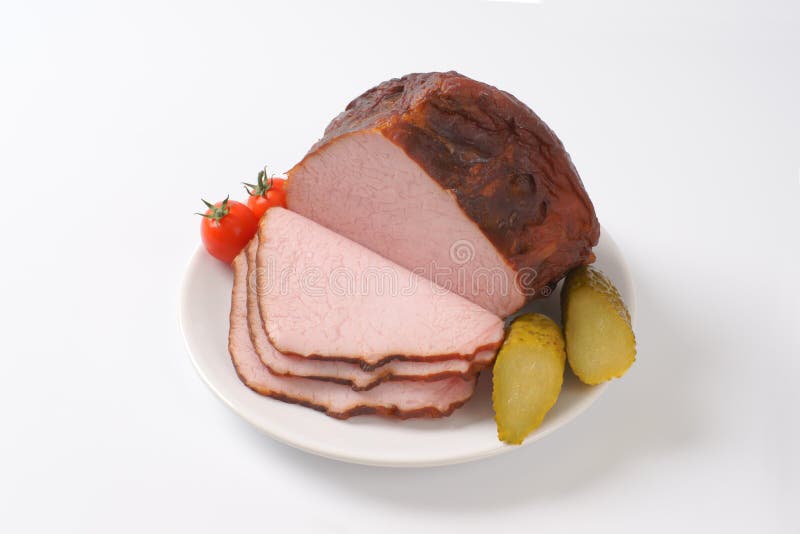 Roasted pork stock photo. Image of white, gammon, plate - 57302550