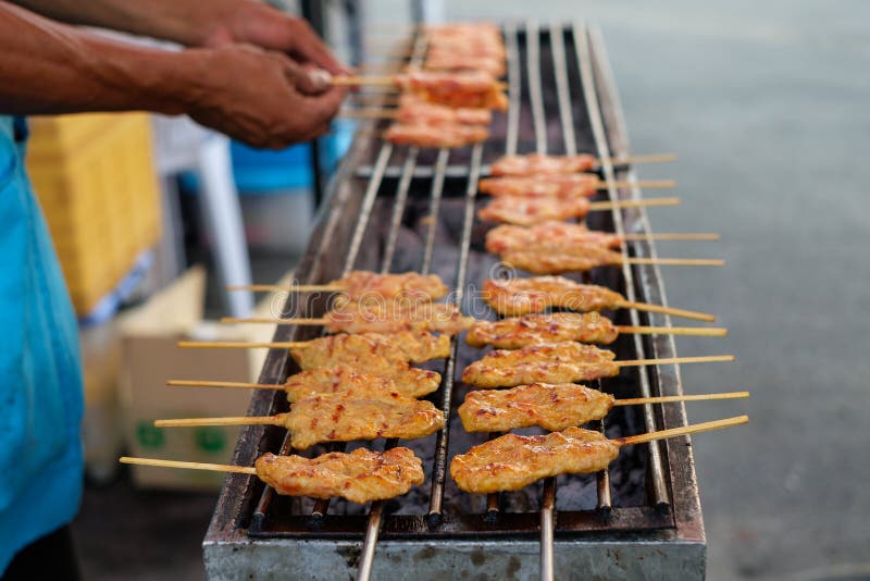 Roasted pork stock image. Image of grilling, meat, grilled - 78998469