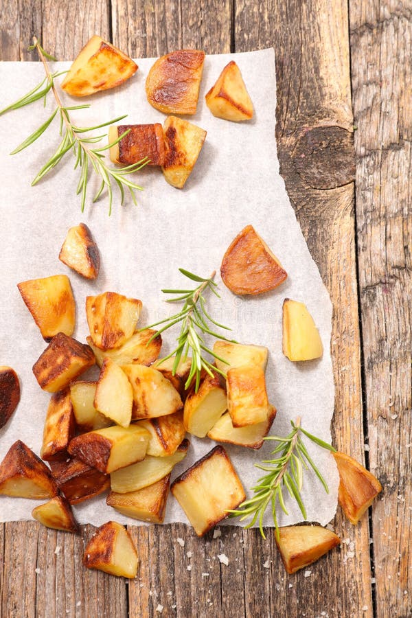 Roasted potato stock photo. Image of rosemary, french - 74451566