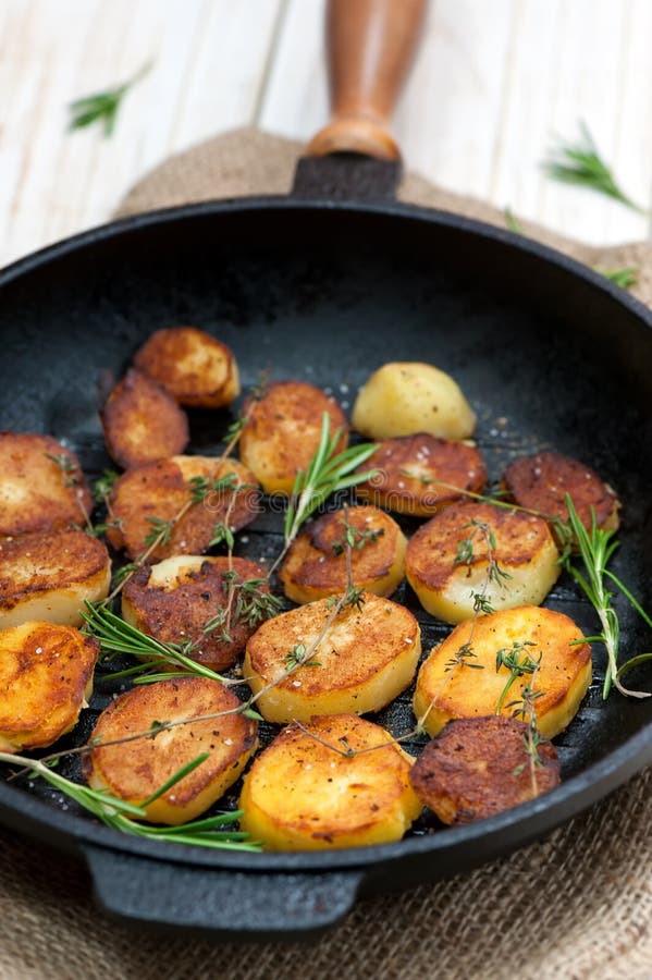 Roasted Potato Sea Solt Thyme Seasoning Stock Photos - Free & Royalty ...
