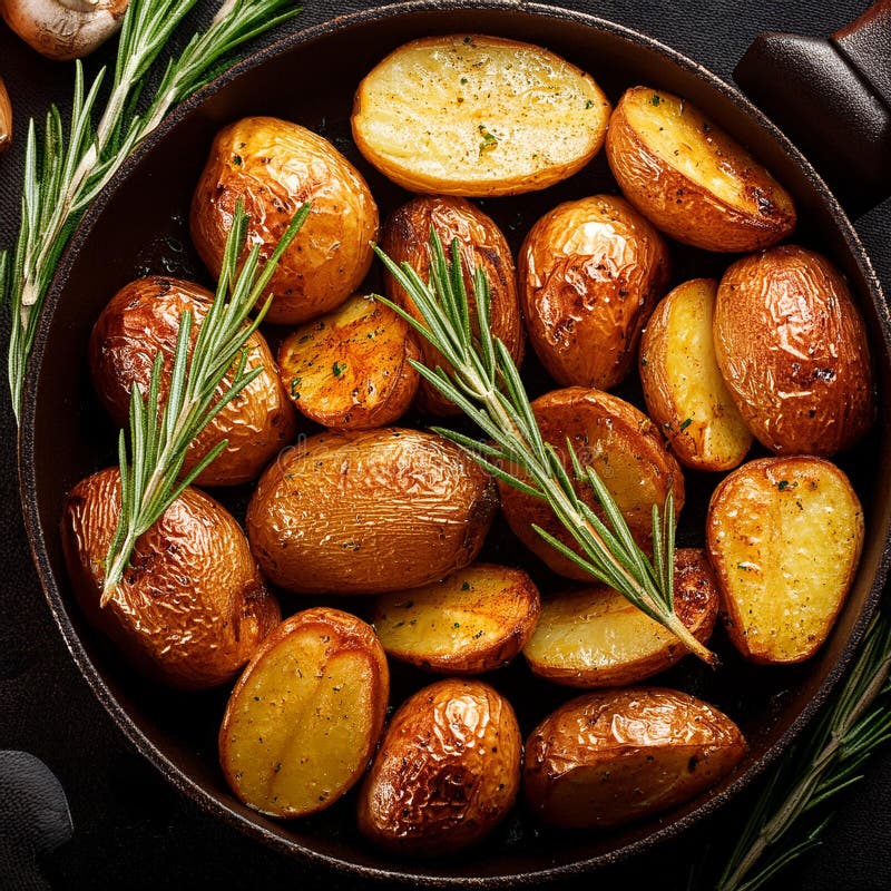 Roasted Potatoes, AI Generated Stock Illustration - Illustration of ...