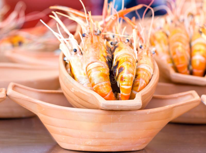 Roasted Prawn. stock photo. Image of barbecue, baked - 36496644