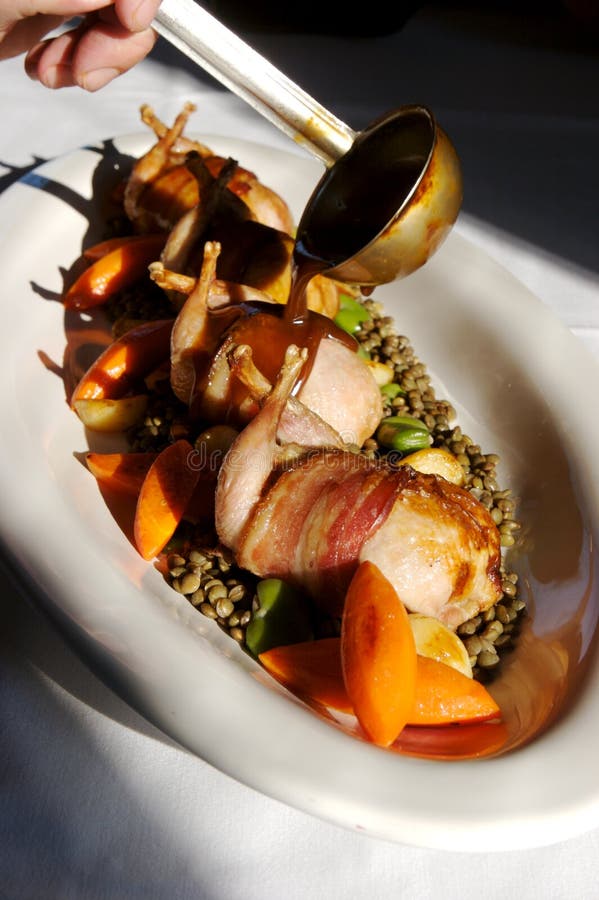 Quail dinner stock photo. Image of meal, nutrition, restaurant - 4479684