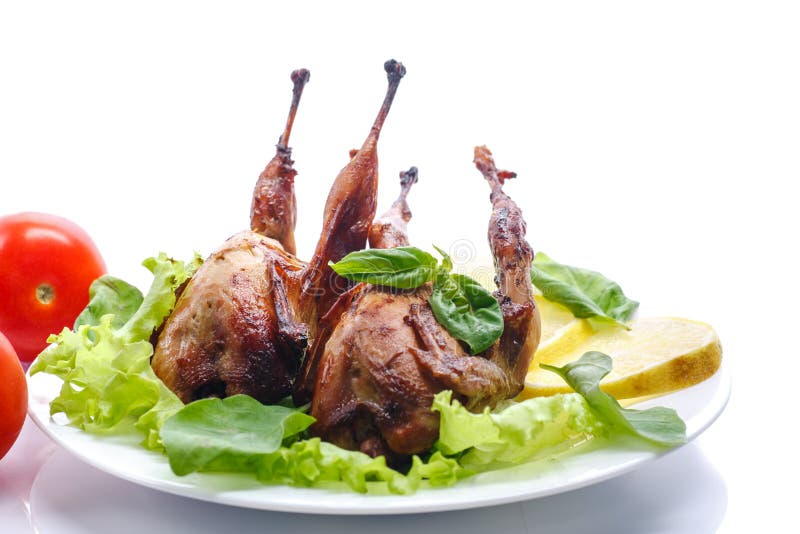 Quail dinner stock photo. Image of meal, nutrition, restaurant - 4479684